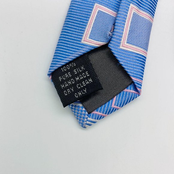 Van Garie | Accessories | Van Garie Mens Tie Blue Square 0 Silk | Poshmark